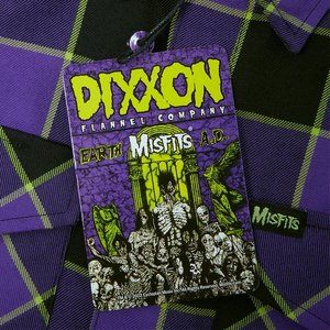 DIXXON | Tops | Dixxon X Misfits Earth Ad Flannel Shirt Collab Womens ...